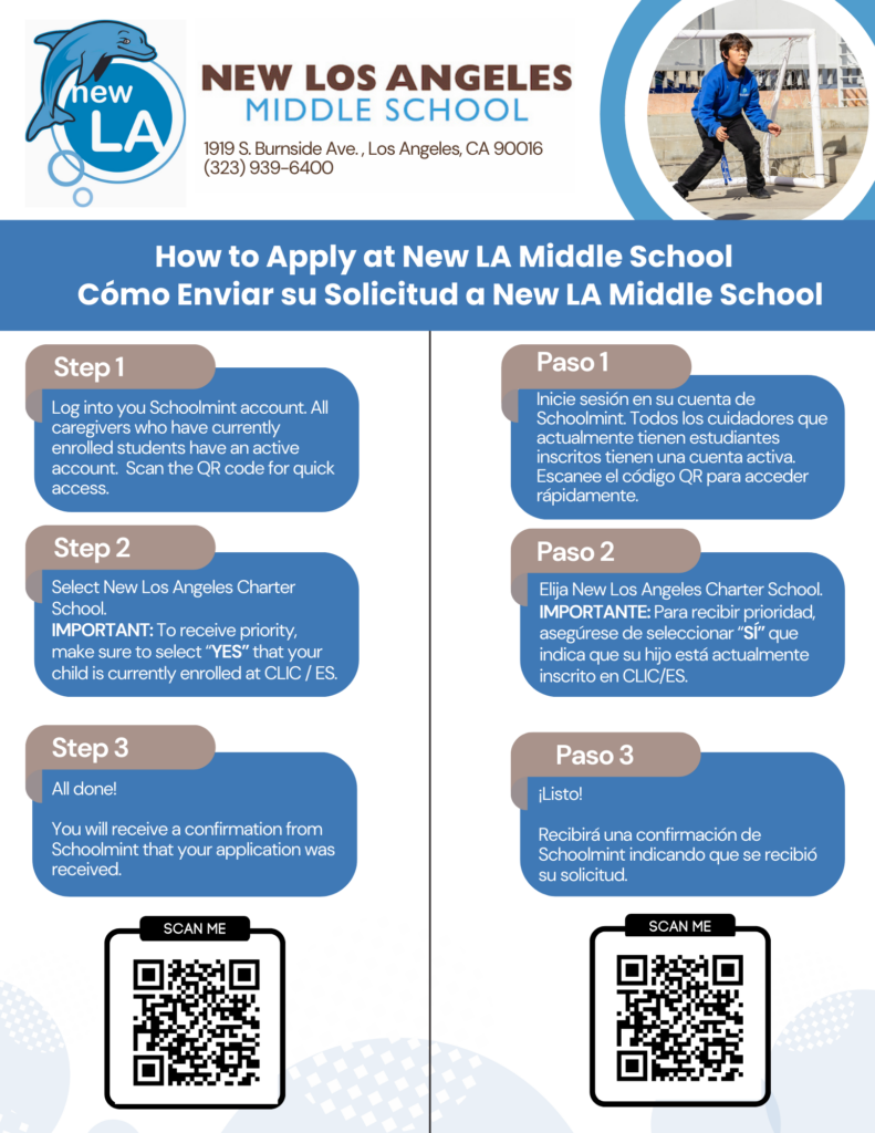 New LA Middle School Enrollment Information 2026-2027 - New Los Angeles ...